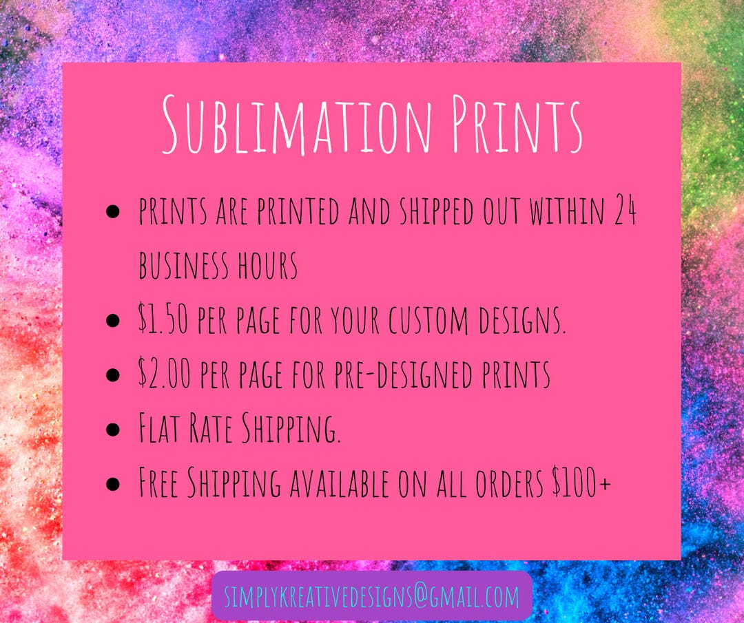 Sublimation Design Prints Personal Files Predesigned Files Print and ...