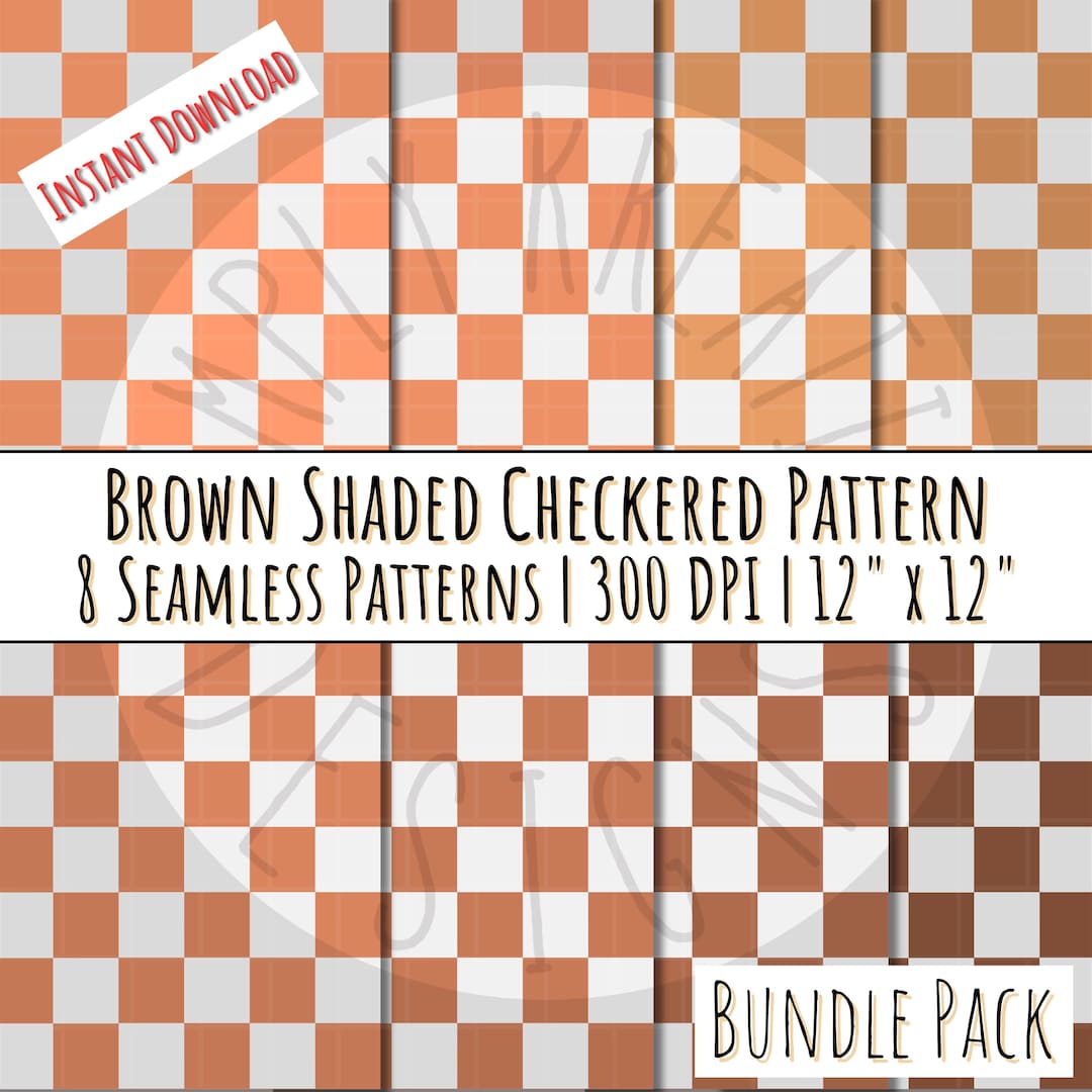 Brown Checkered Pattern PNG Digital Download - Etsy