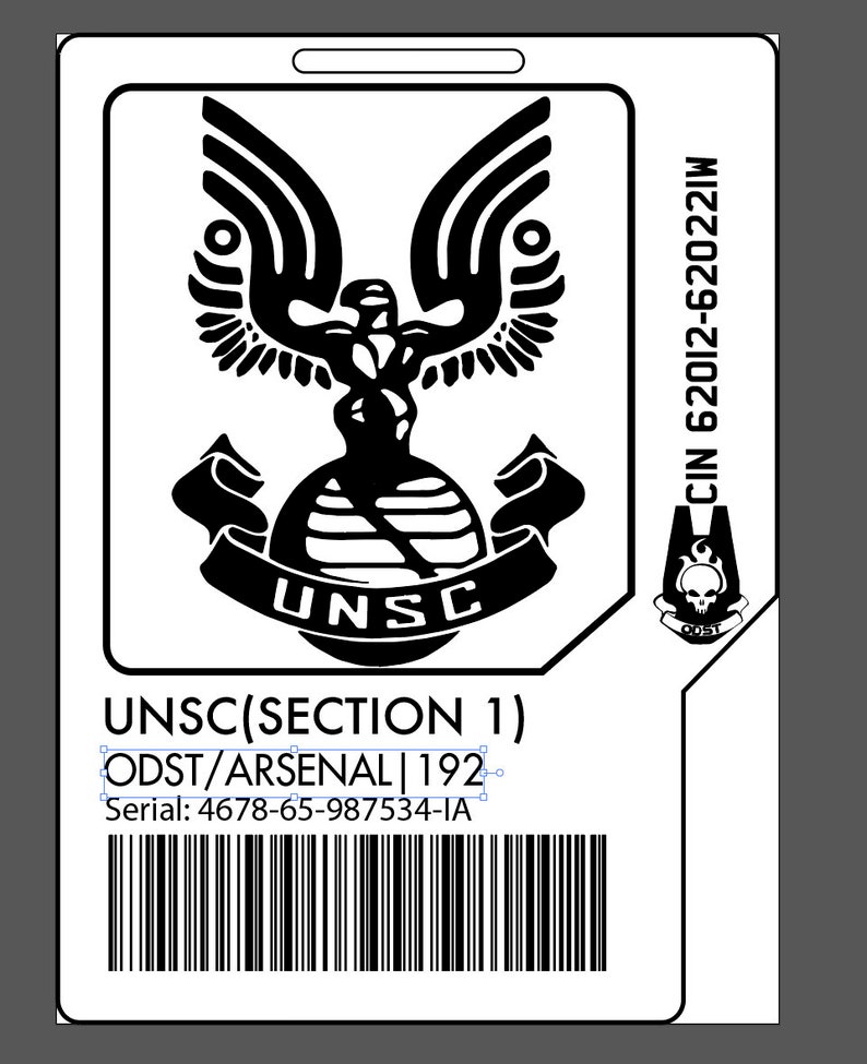 Tarjetas de identificación UNSC / ONI Halo - Etsy México