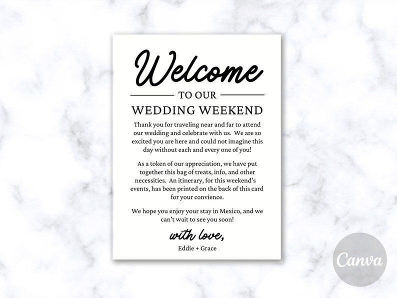 Wedding Welcome Letter Template Welcome Letter Wedding Welcome Letter ...