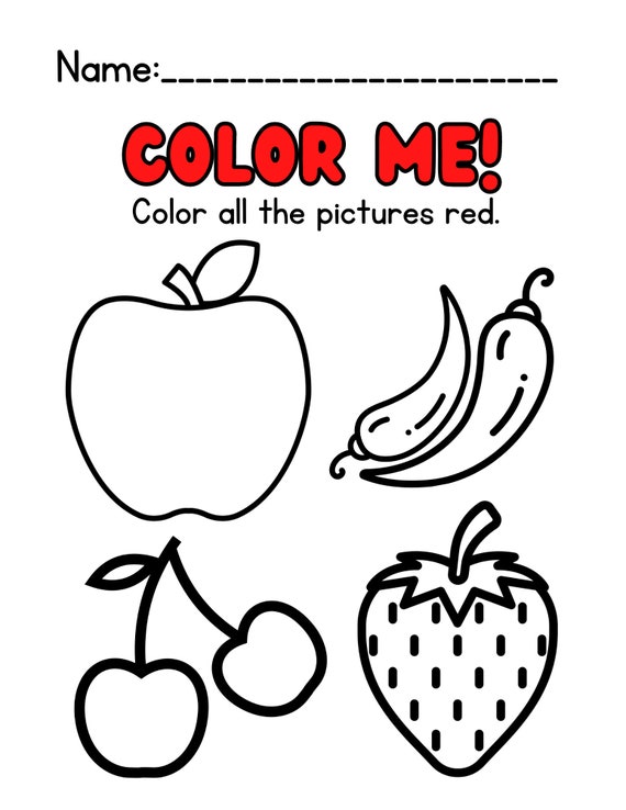 Pre K Coloring Page Activity | Etsy