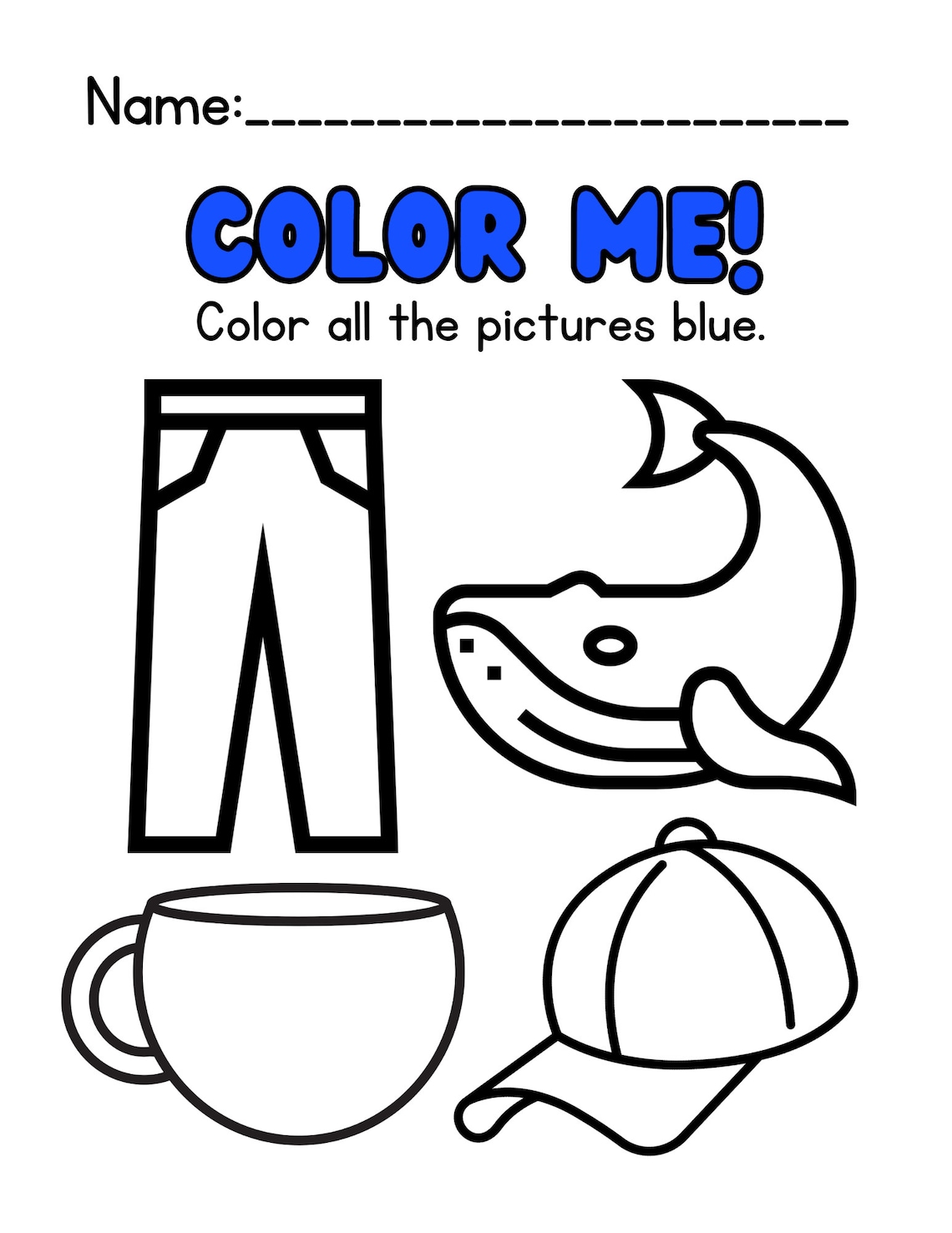 Pre K Coloring Page Activity | Etsy