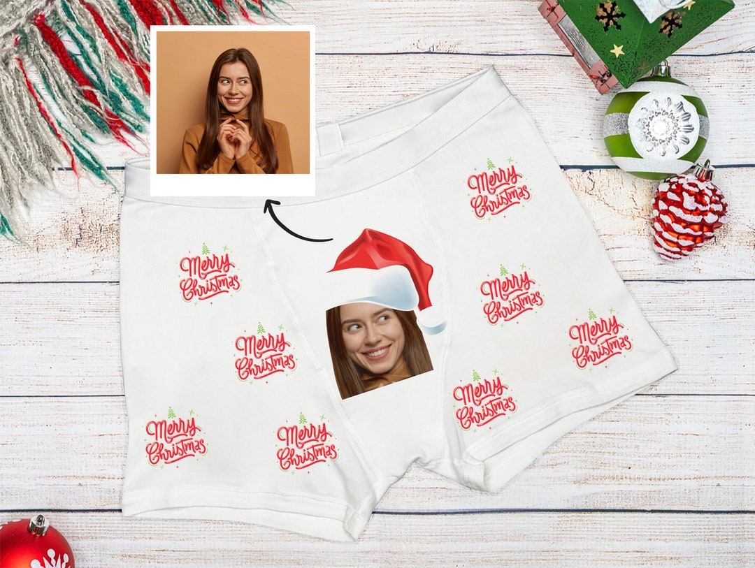 Funny Christmas Boxers Personalized Face on Boxers Christmas - Etsy