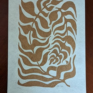 Ferns, Block Print on Paper, Signed and Dated Open Edition - Etsy