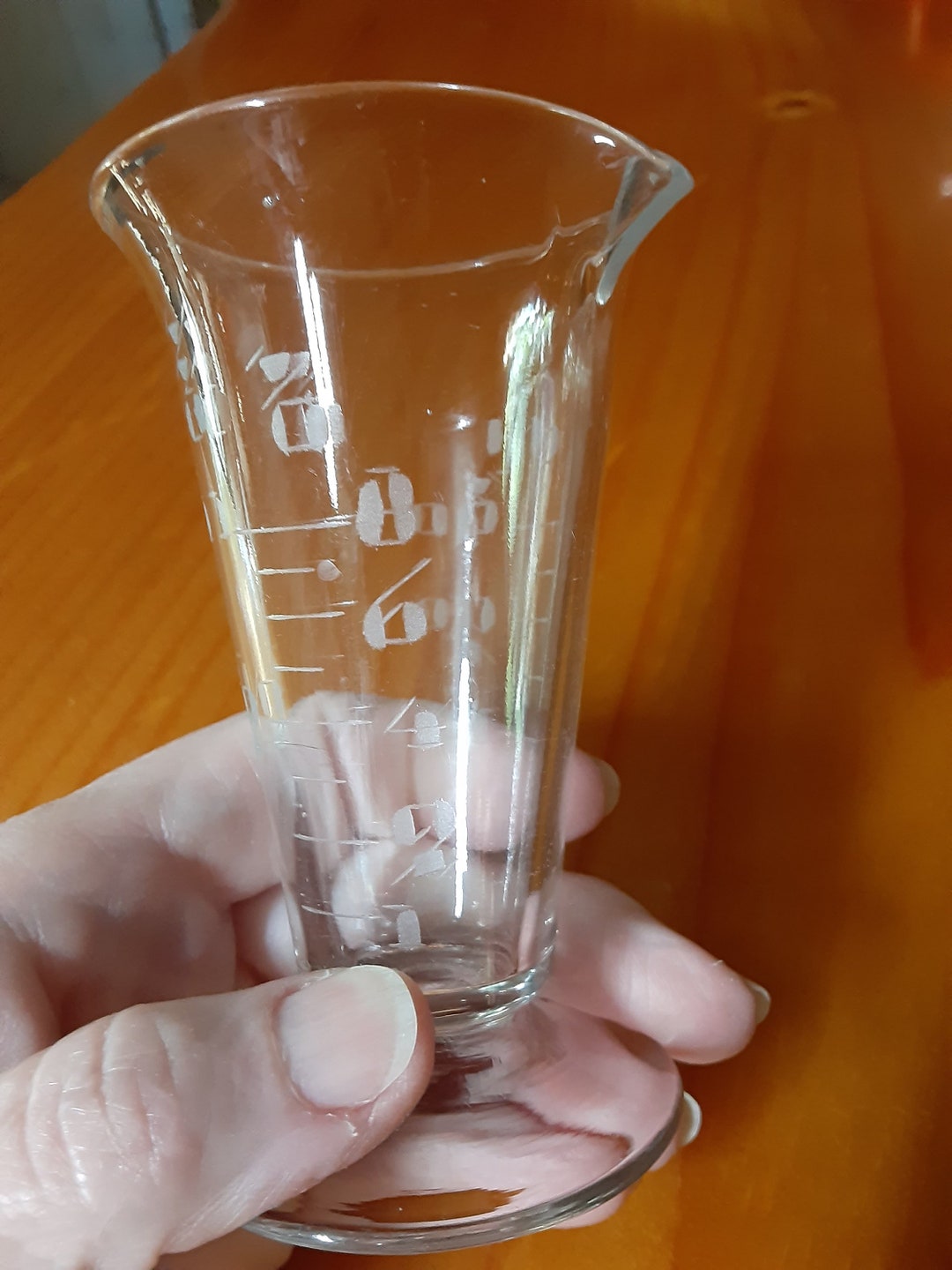 Vintage Beaker Shaped Shot Glass - Etsy