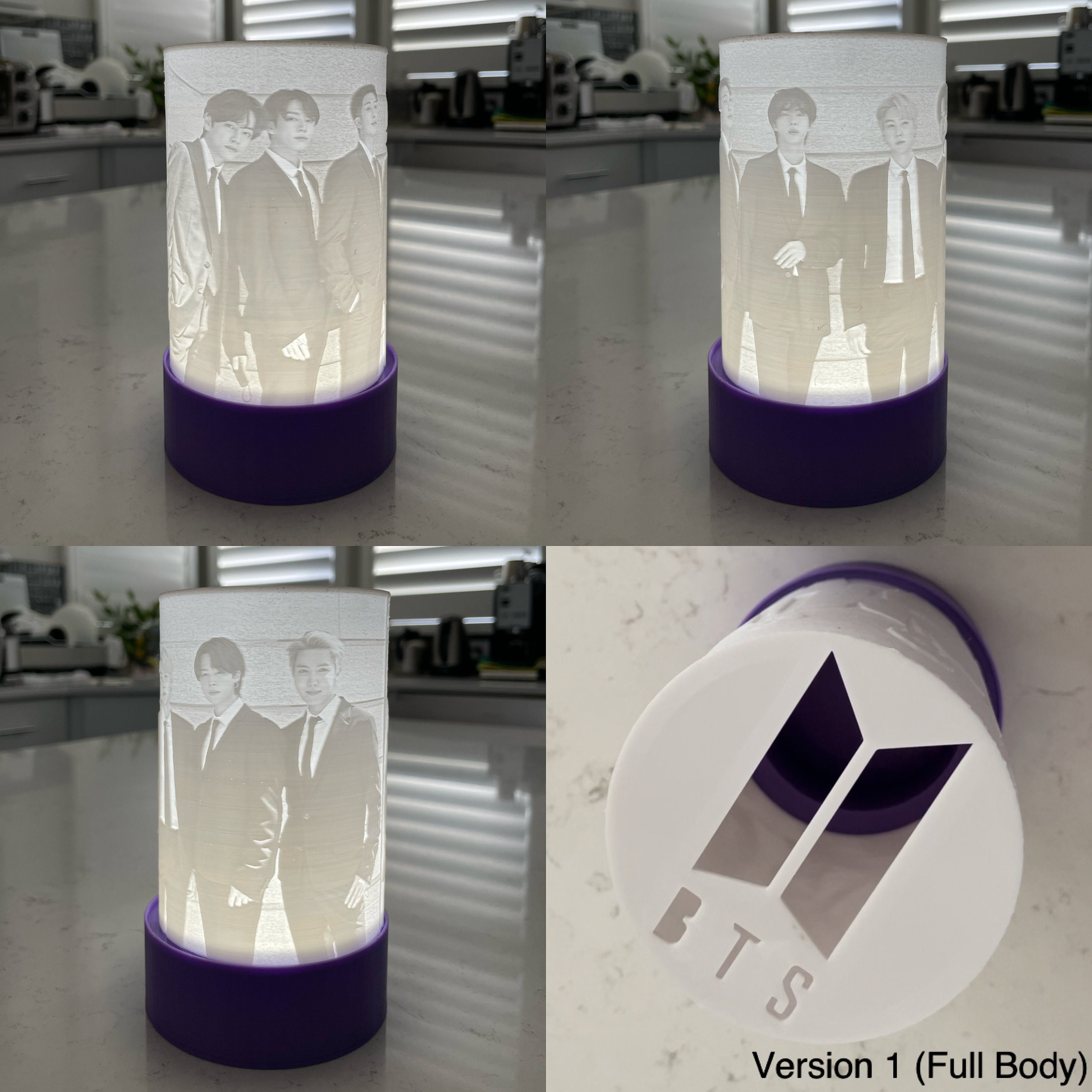 BTS Ot7/custom 3d-printed Desk Lamp batteries Not Included | Etsy