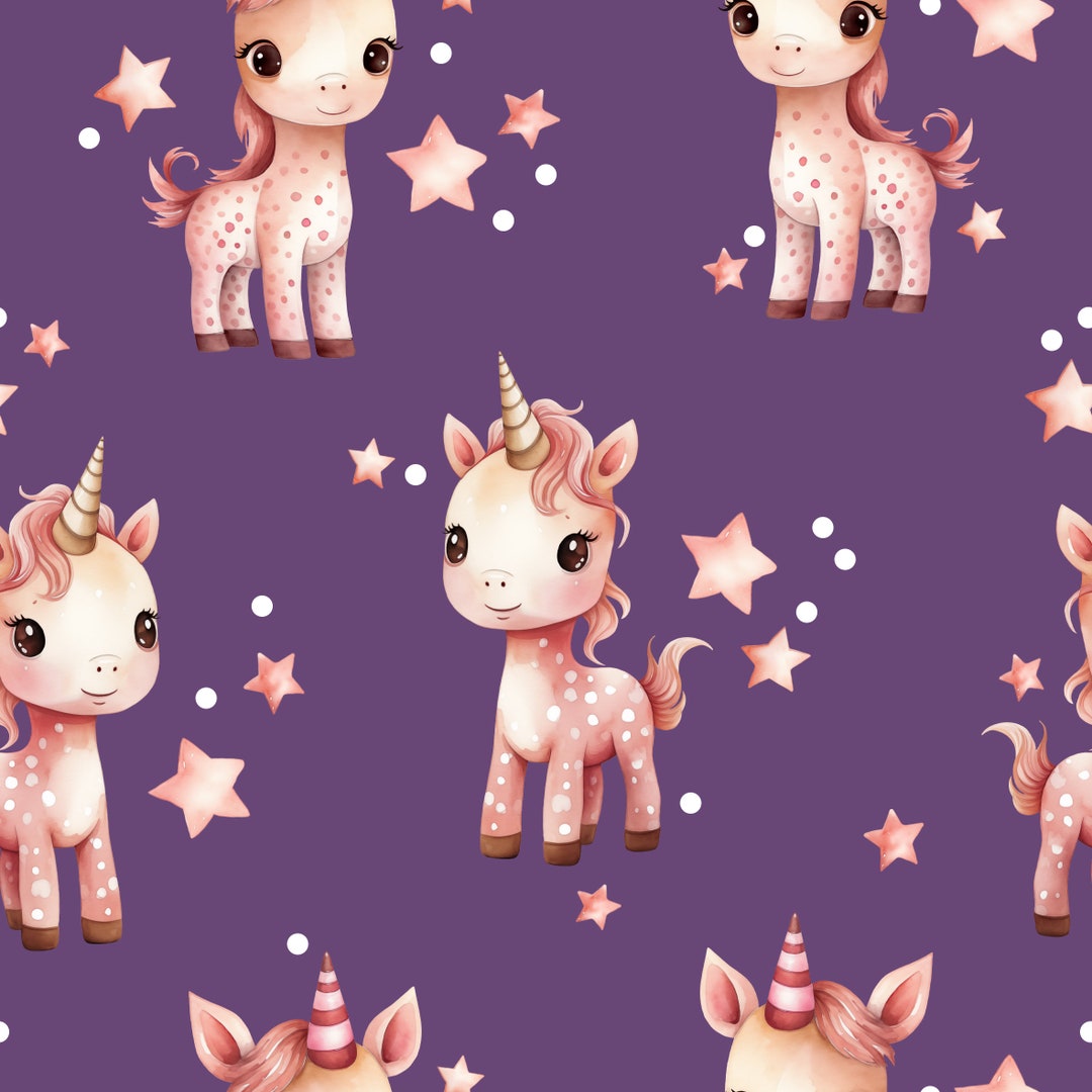 Pre-order Fabric Pink Unicorn Various Types of Fabric to Choose From ...