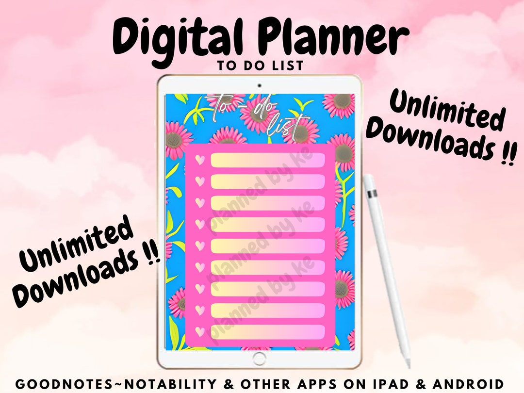 Sunflower to Do List 2023 Digital Planner Ipad Planner - Etsy