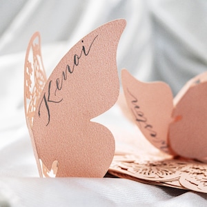 Calligraphy Three Dimensional Butterfly Place Cards - Etsy