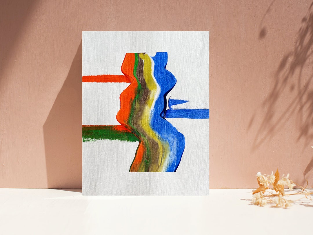 Abstract Smear Wall Art Painting 11 X 14 In - Etsy