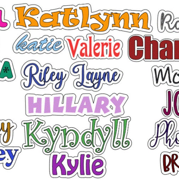 Custom Name Stickers - Etsy