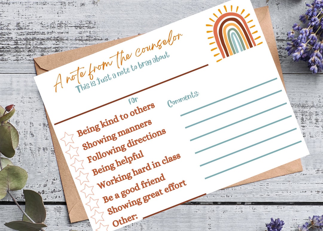 Boho Rainbow Teacher Mail | Note From the Teacher | Teacher Report ...