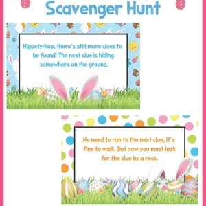 Easter Egg Scavenger Hunt | Easter Bunny | 2 Sets | Indoor/outdoor ...