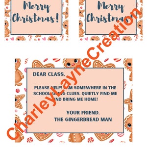 Gingerbread Man Scavenger Hunt | Christmas Scavenger Hunt | Christmas ...