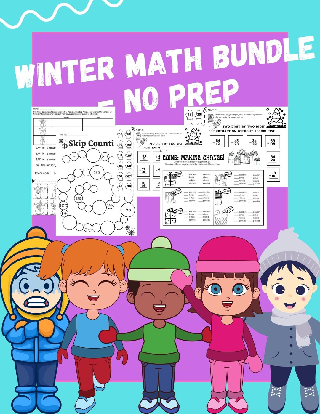 No PREP Math Bundle | Instant Download | Math Worksheet | Morning Work ...