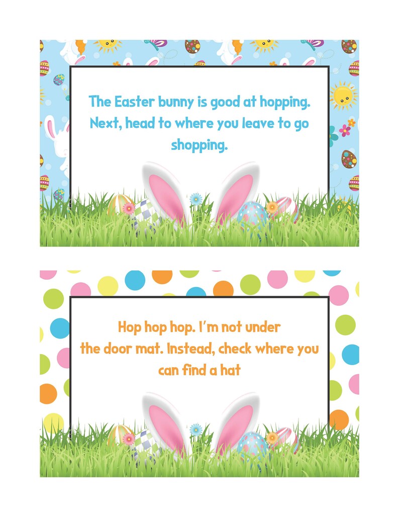 Easter Egg Scavenger Hunt | Easter Bunny | 2 Sets | Indoor/outdoor ...