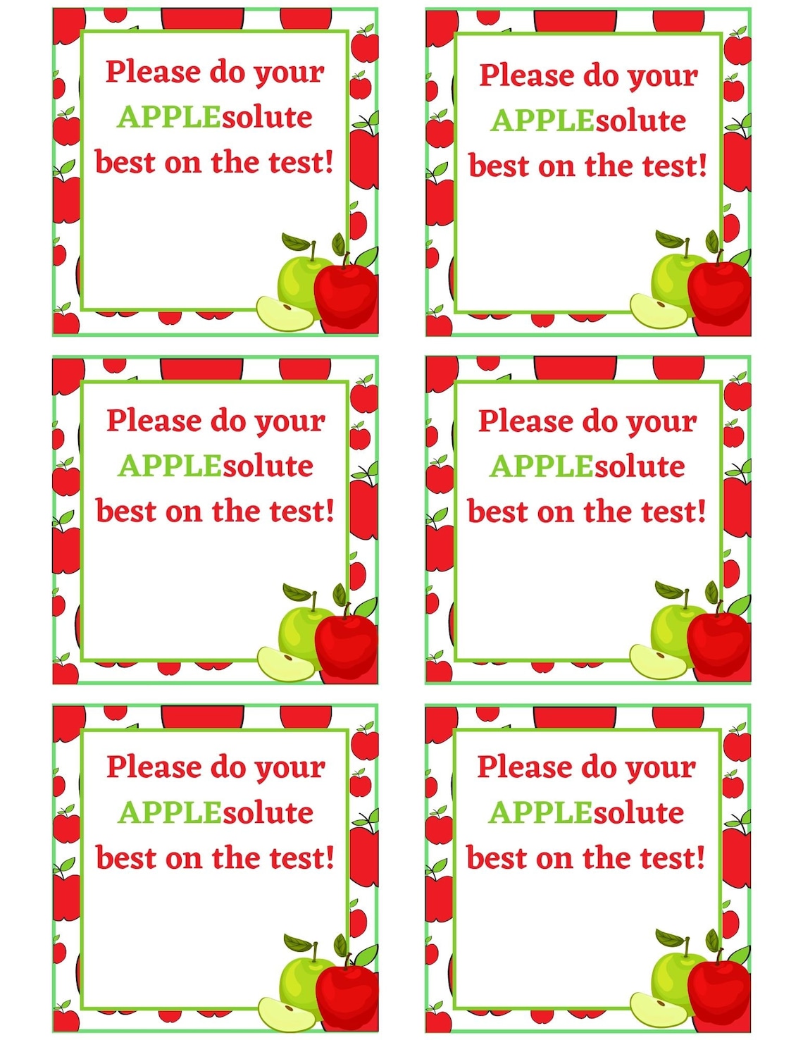 Testing Treat Bag Toppers | STAAR Testing | Benchmark Testing Snack - Etsy