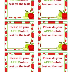 Testing Treat Bag Toppers | STAAR Testing | Benchmark Testing Snack - Etsy