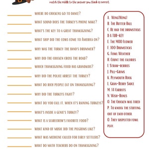 Thanksgiving Game | Printable Thanksgiving Riddle Game | Kid ...