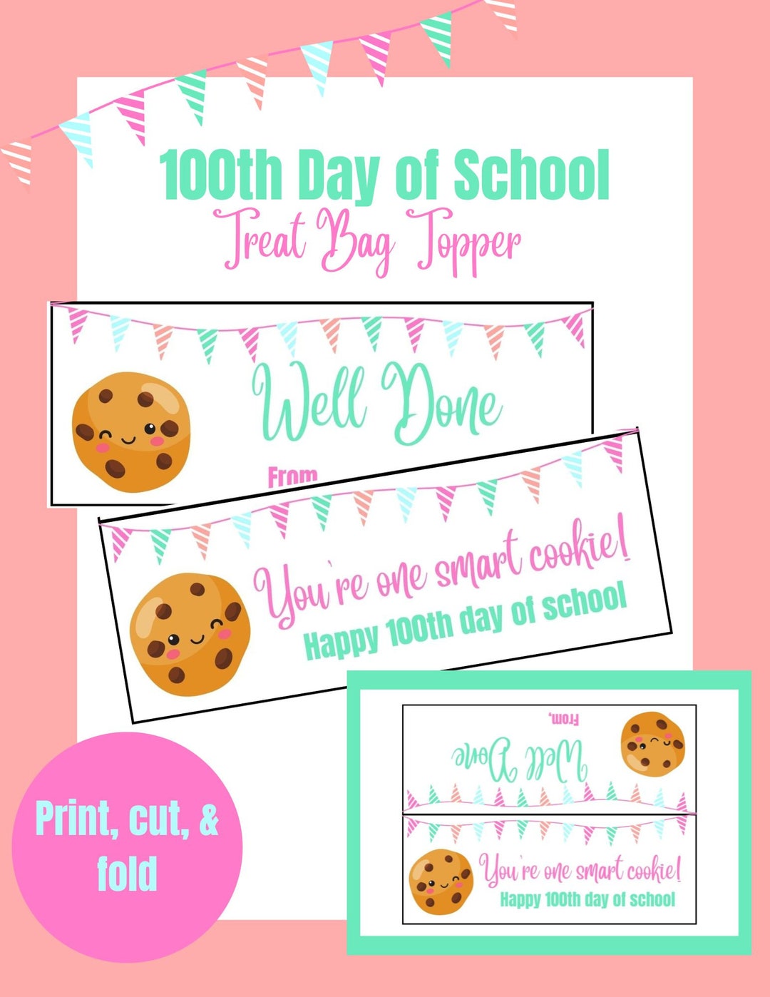 100th Day of School | One Smart Cookie | 100 Days Smarter | 100th Day ...
