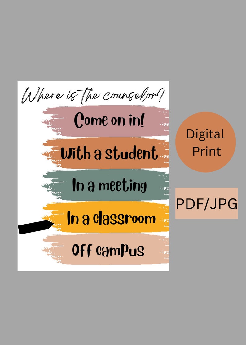 Custom School Counseling Office Sign Door Where is the - Etsy