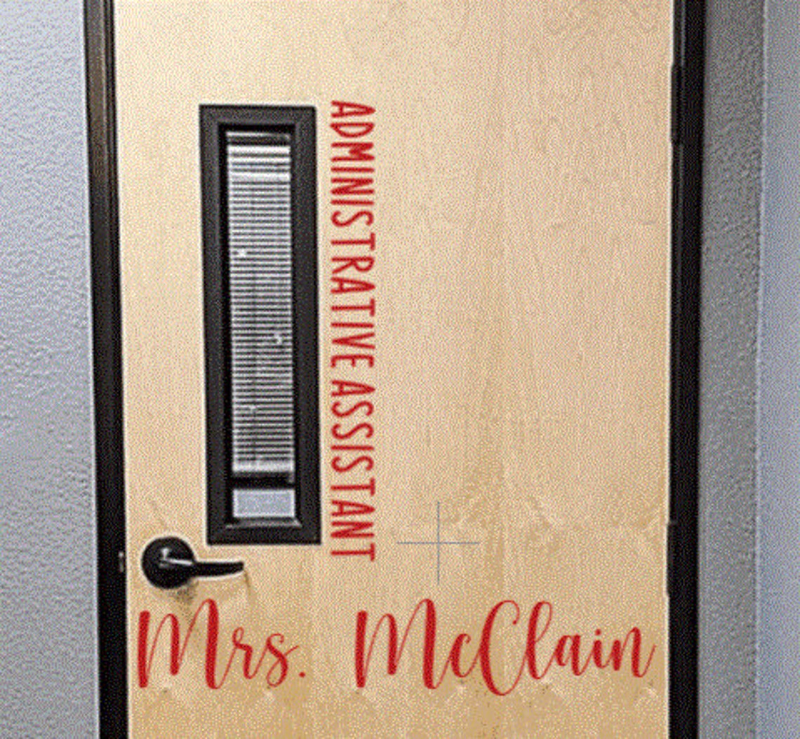 Personalized School Name Decal | School Name Door Decal | School ...