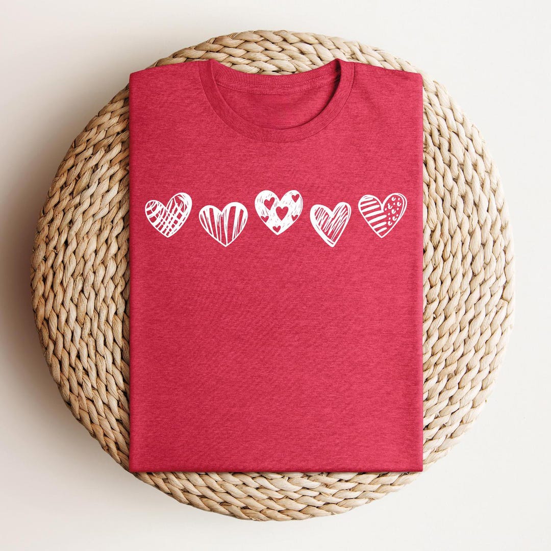 Womens Valentines Heart Shirt, Valentines Day Shirt, Cute Valentines ...