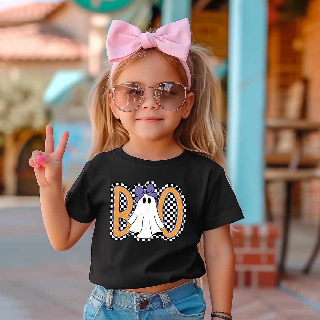 Boo Girls Halloween Shirt, Boys Halloween Shirt, Little Girls Halloween ...