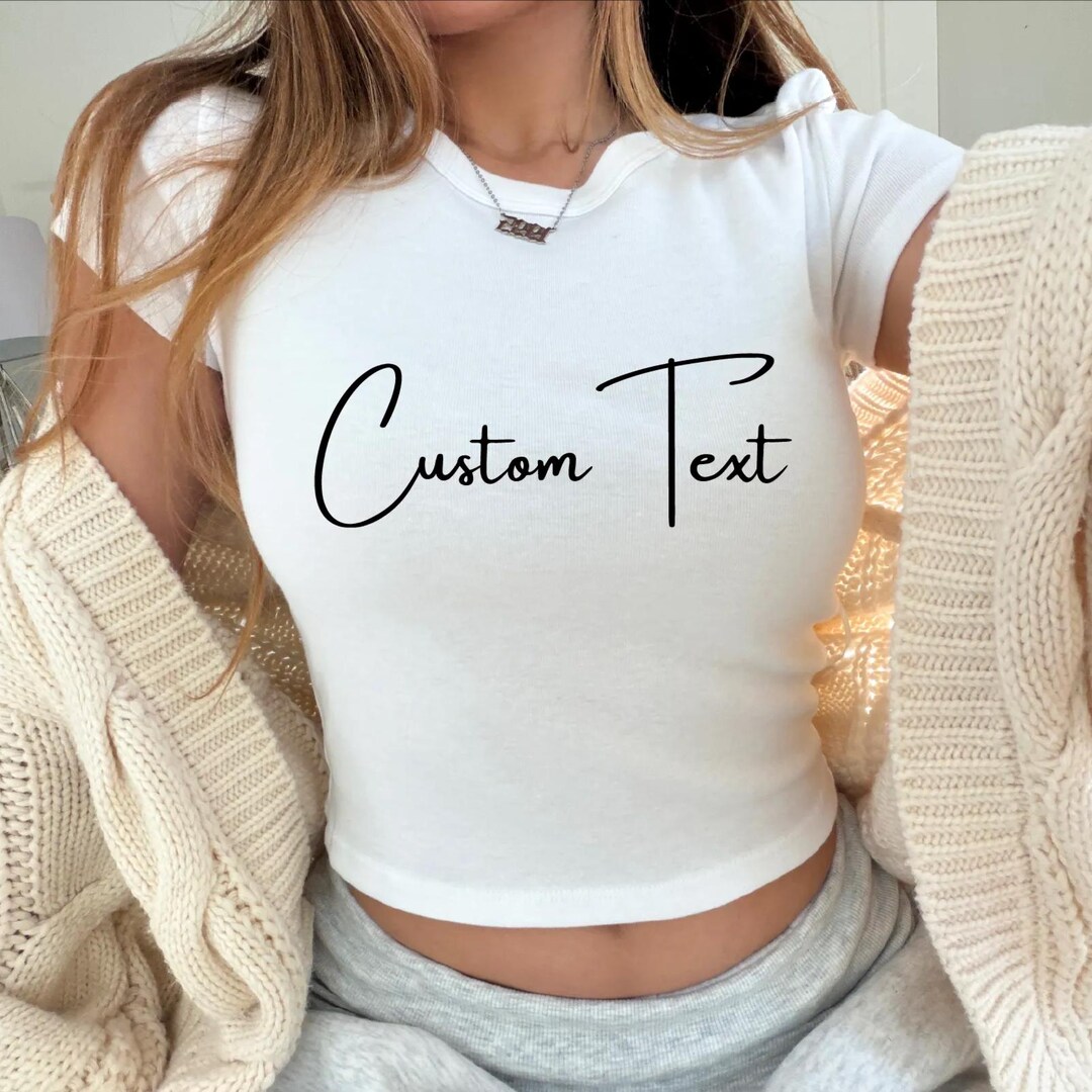 Custom Crop Top, Custom Tank Top, Personalized Baby Tee, Bachelorette ...