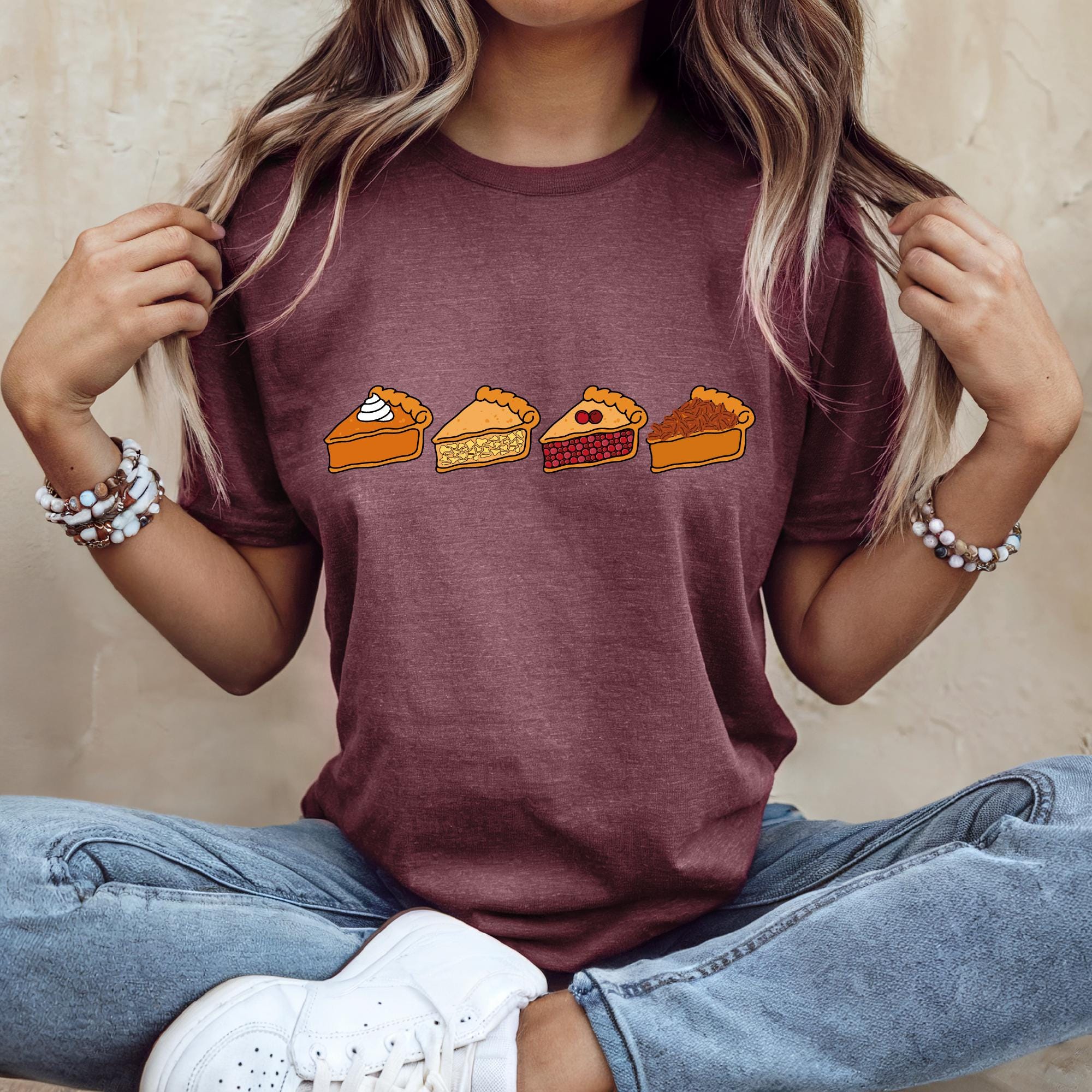 Thanksgiving Pie Sweatshirt, Thanksgiving Cherry Pie Shirt, Pumpkin Pie ...