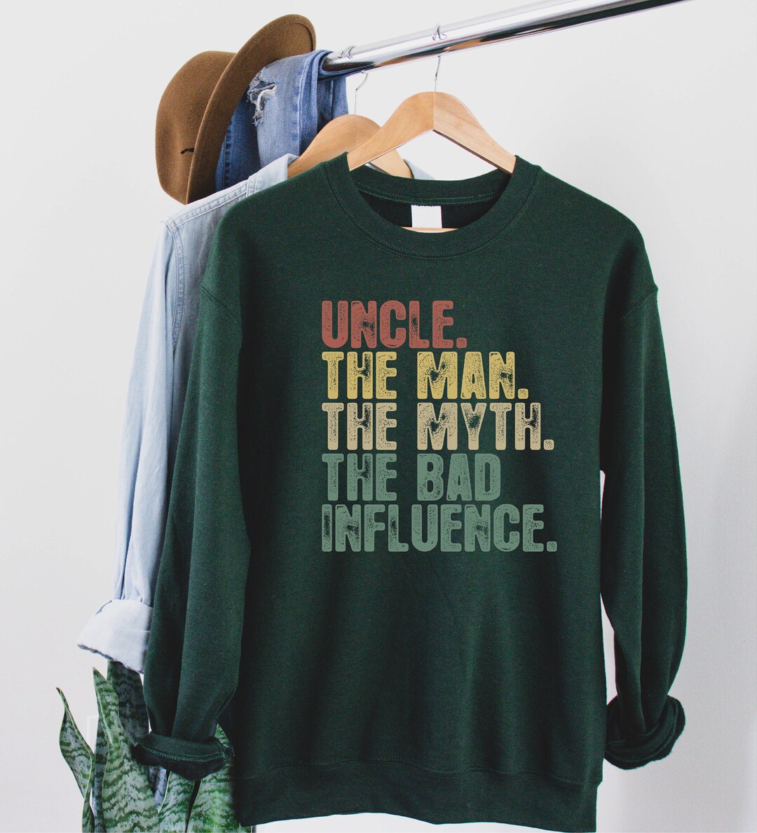 Retro Uncle Sweatshirt, Cute Uncle Sweatshirt, New Uncle Sweatshirt ...