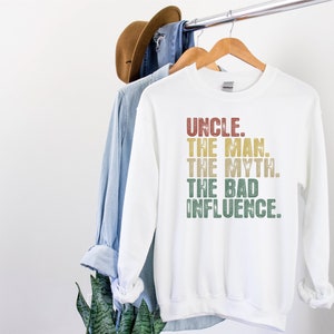 Retro Uncle Sweatshirt, Cute Uncle Sweatshirt, New Uncle Sweatshirt ...