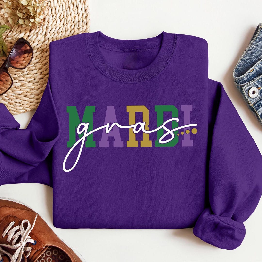 Mardi Gras Sweatshirt, Mardi Gras Parade Sweatshirt, Mardi Gras ...