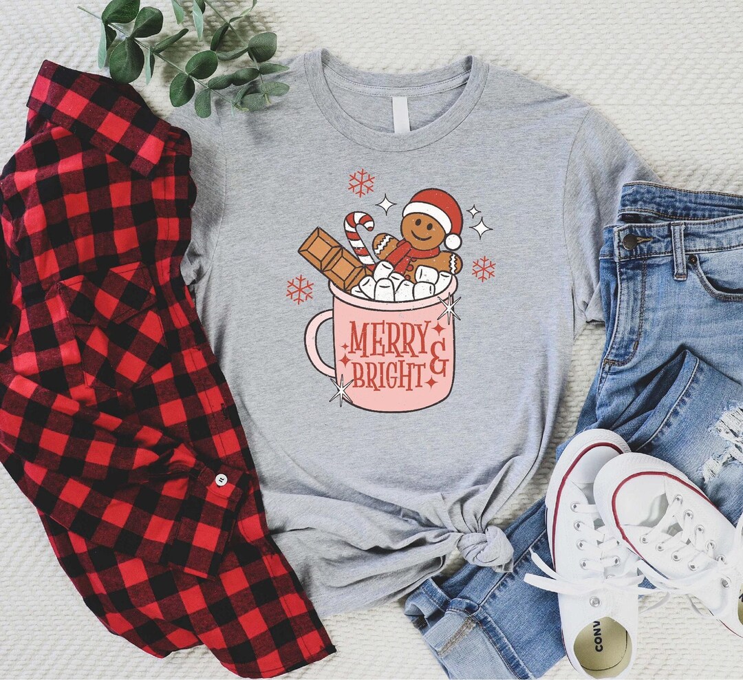 Funny Christmas Gingerbread Shirts, Christmas Coffee Latte Shirt ...