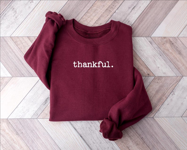 Retro Thankful Sweatshirt, Thankful Shirt, Womens Thanksgiving ...