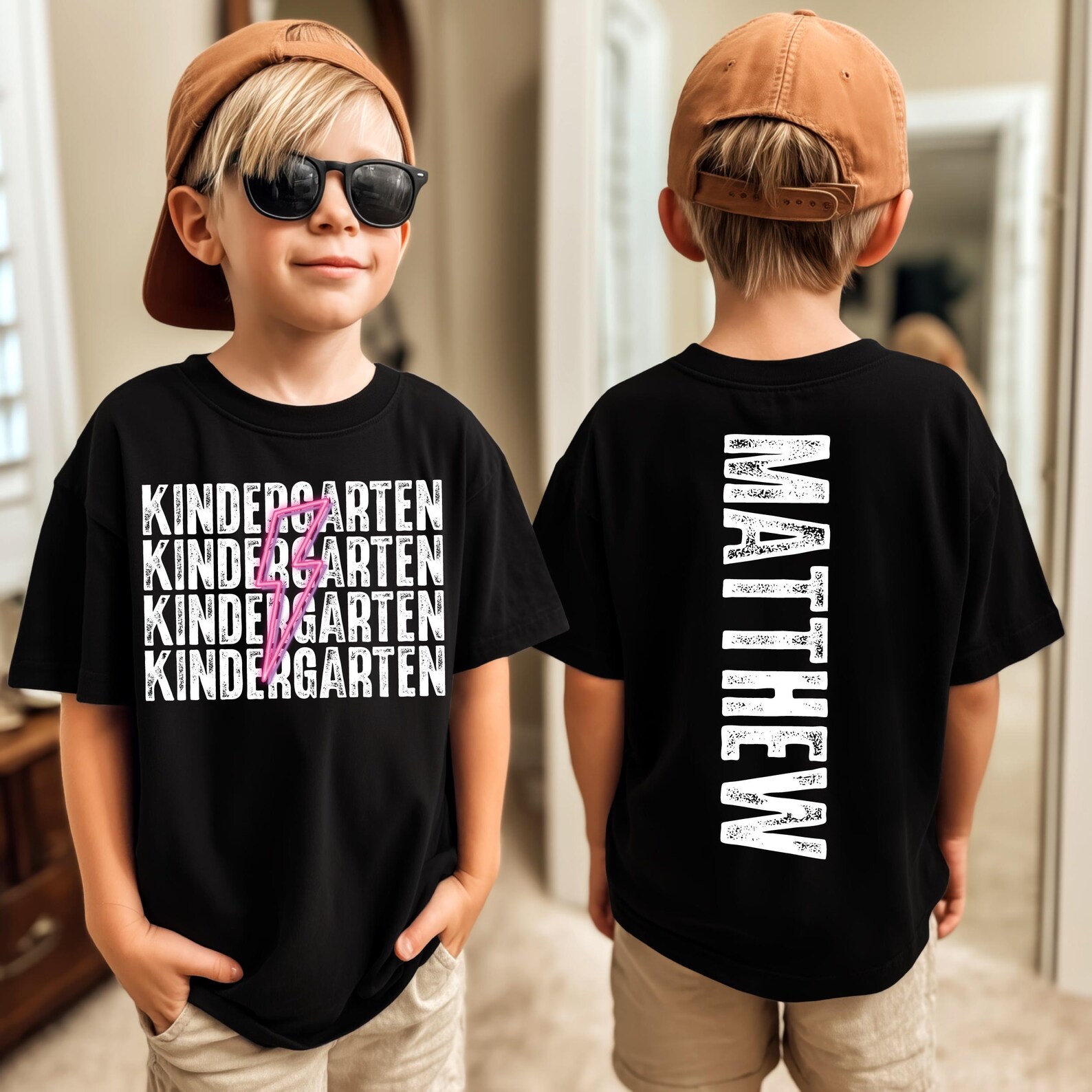 Custom Back to School Shirt, Personalized Kids Name Shirt, Kindergarten ...