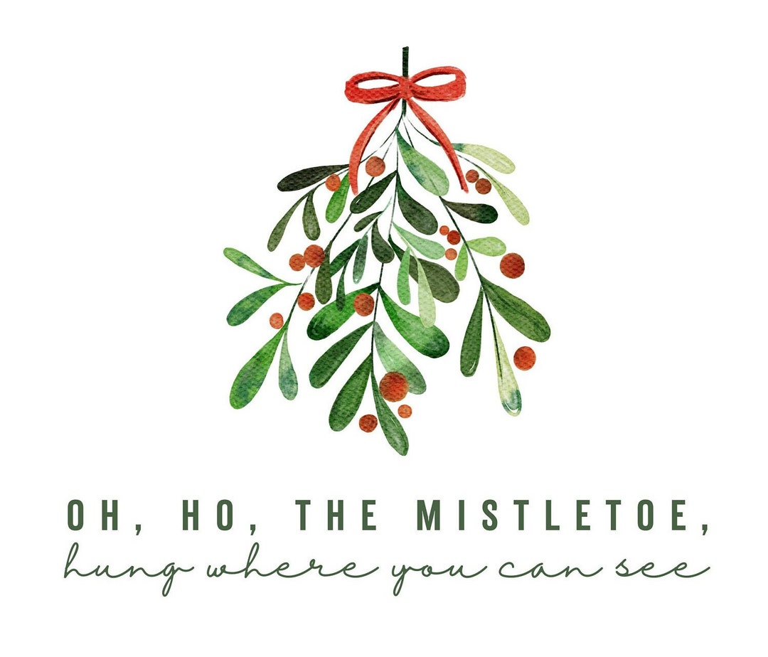 Mistletoe Christmas Art - Etsy