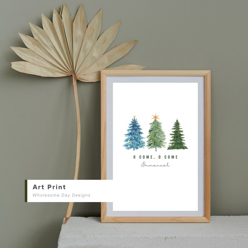 O Come, O Come Emmanuel Christmas Tree Christmas Printable - Etsy