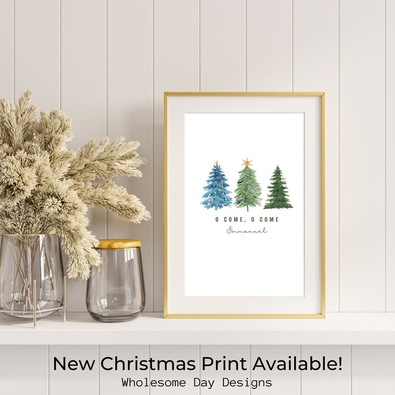 O Come, O Come Emmanuel Christmas Tree Christmas Printable - Etsy