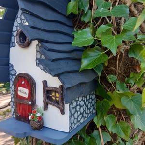 Whimsical Birdhouse – Fairy Garden Cottage – Rustic Outdoor Bird Box - Etsy