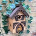 Whimsical Wooden Bird House. Natural Nesting Bird Box With a Fairy ...