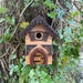 Whimsical Wooden Bird House. Natural Nesting Bird Box With a Fairy ...