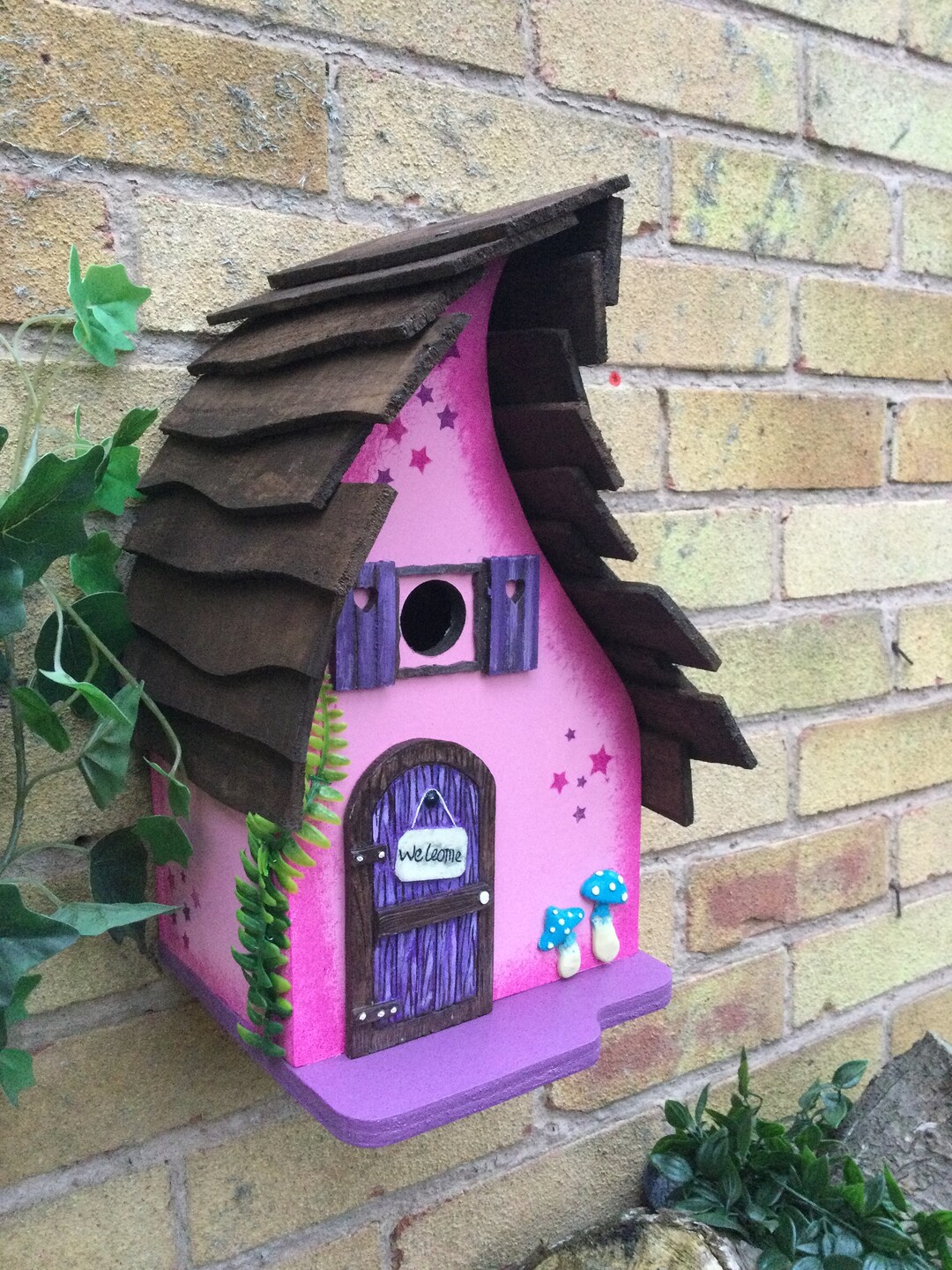 Fairy Bird House, Wooden Bird Box for Small Garden Birds, Gifts for Mum ...