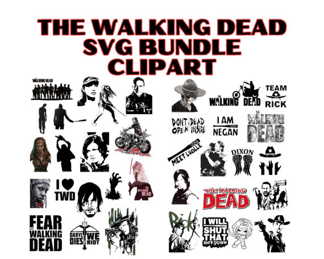 The Walking Dead SVG Bundle Clipart Cut File for Circuit Digital ...