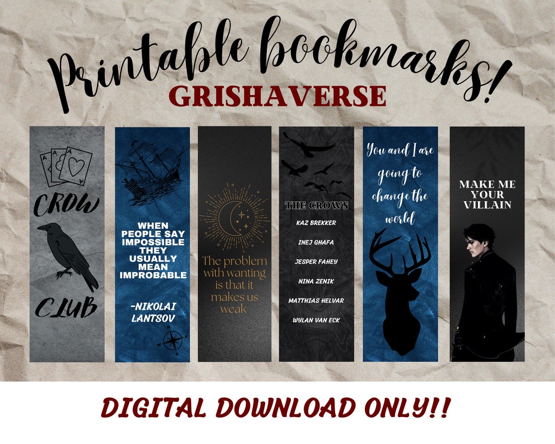 Printable Grishaverse Bookmarks Instant Download, Shadow and Bone ...