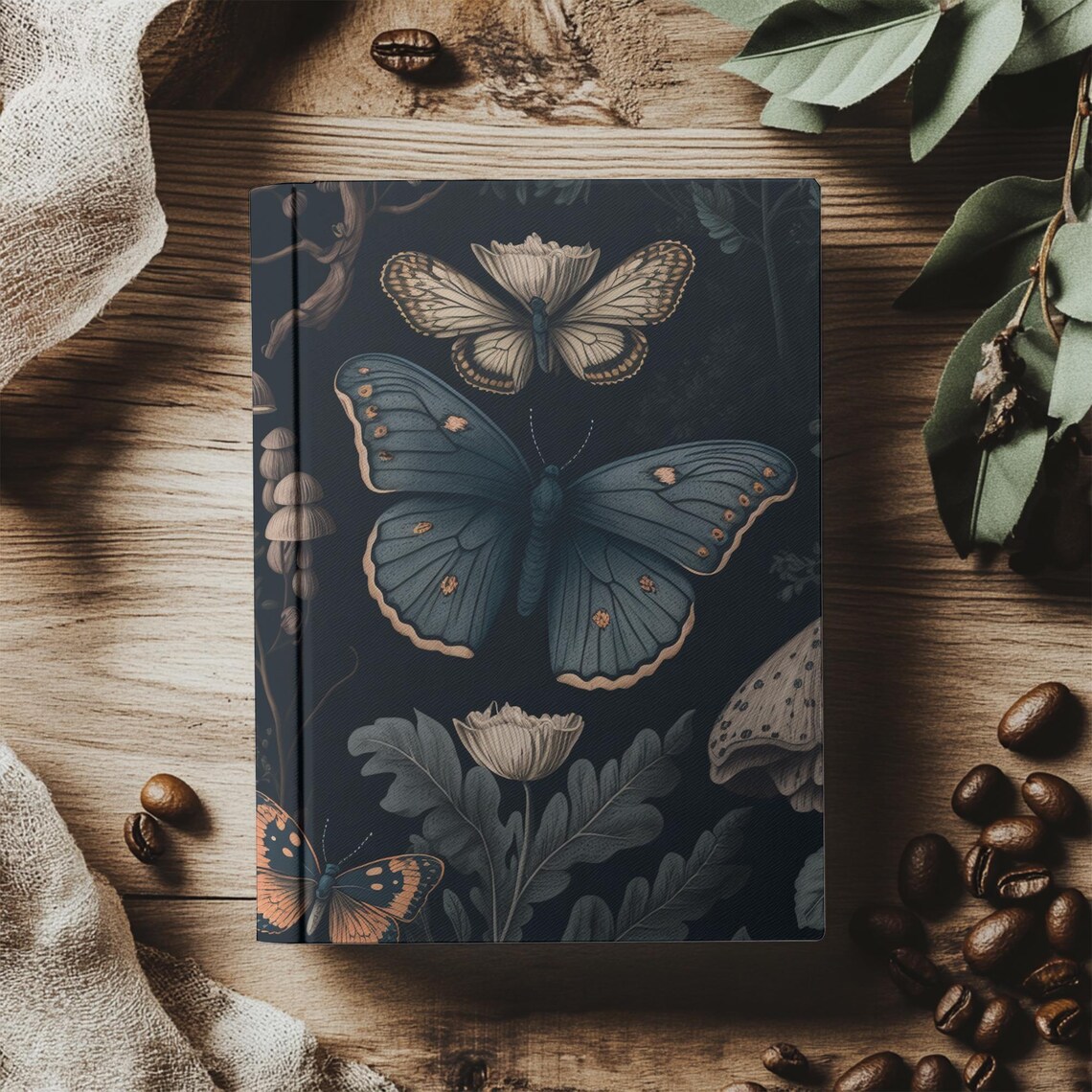 Vintage Style Elegant Butterfly Hardcover Journal Matte, Diary Notebook ...