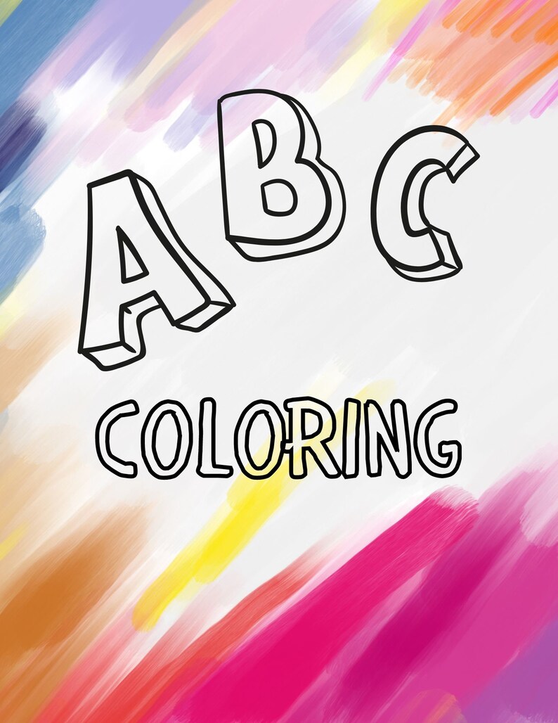 26 Printable Alphabet Coloring Pages, A-Z Coloring Book for Kids, Prek ...
