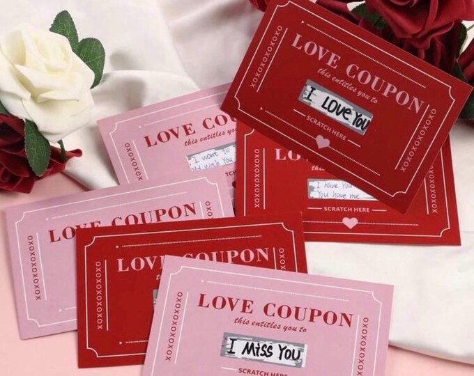 Valentines Scratch off Cards for Couples, Adults, Parties. Create Your ...