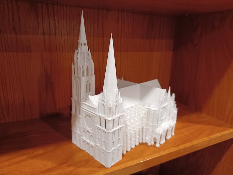 STL File for 3D Printer - Cathedral of Chartres, France - Etsy