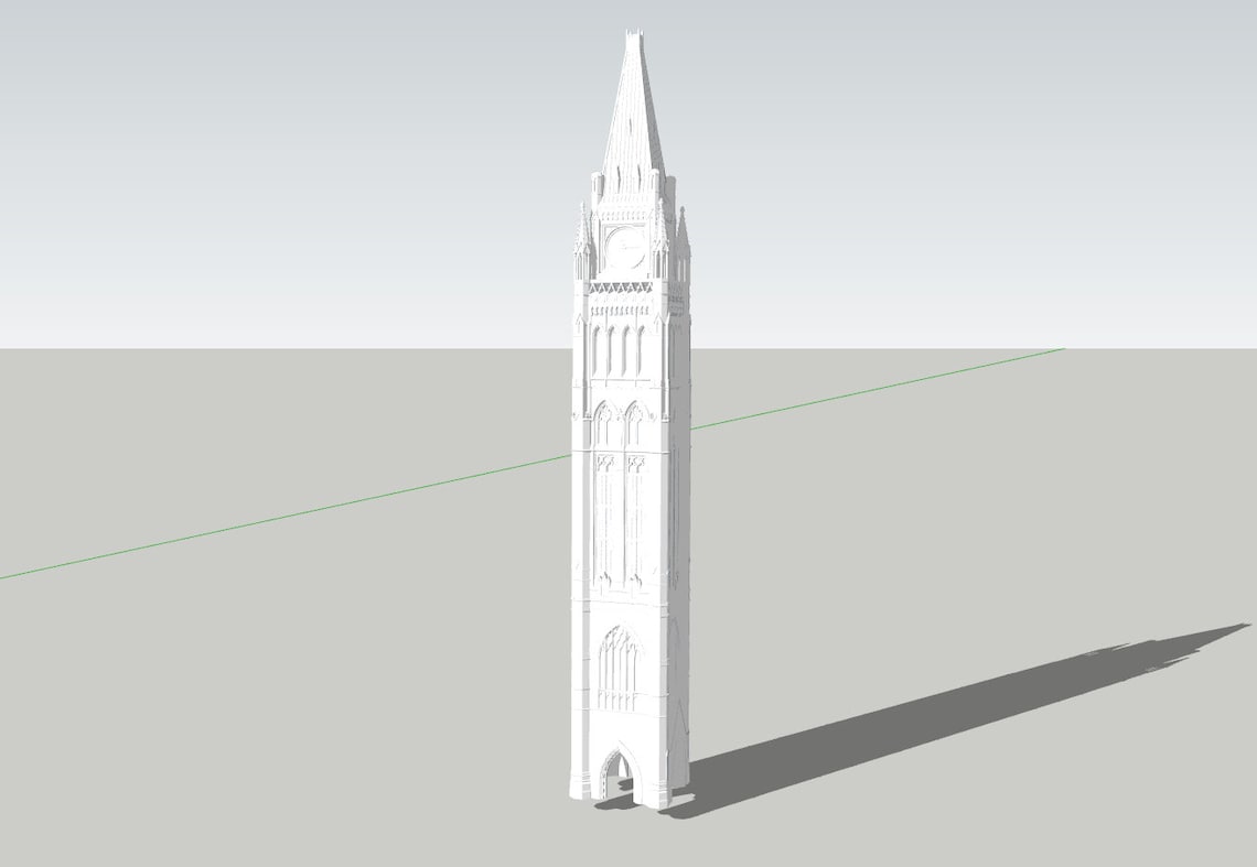 STL File for 3D Printer - Canadian Parliament Peace Tower - Etsy